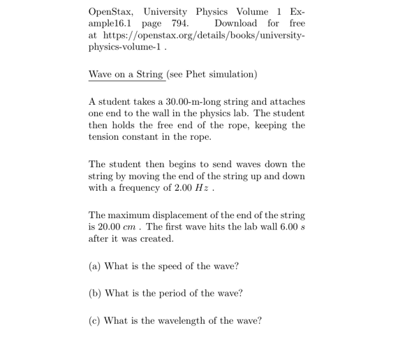 PHYS102M Module 1 Wave Motion